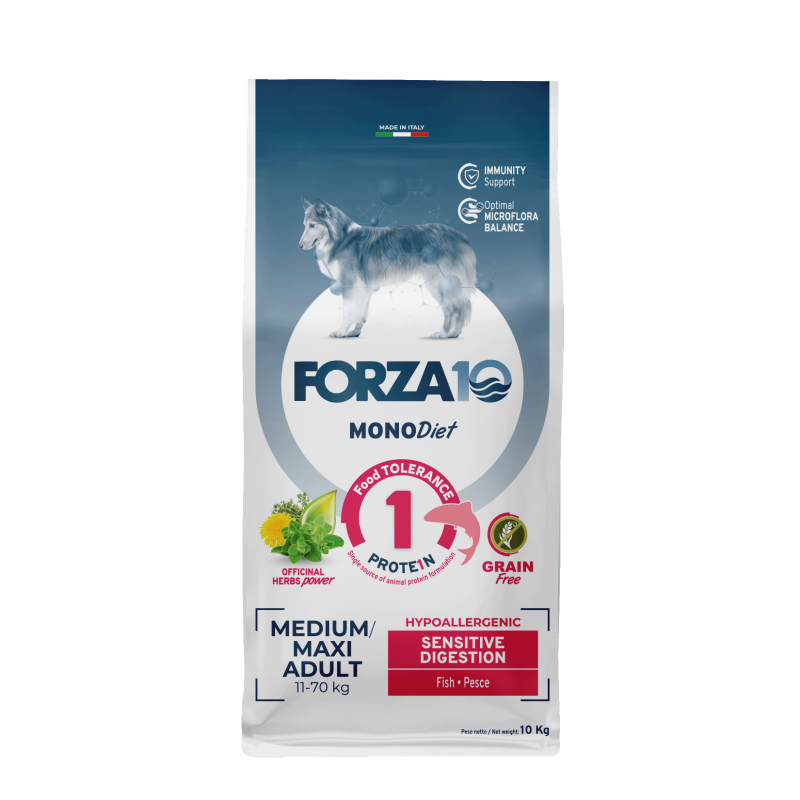 Forza10 - Medium/Maxi MonoDiet - karma dietetyczna dla psów średnich ras. Forza10 - Medium/Maxi MonoDiet - karma dietetyczna dla psów średnich ras.